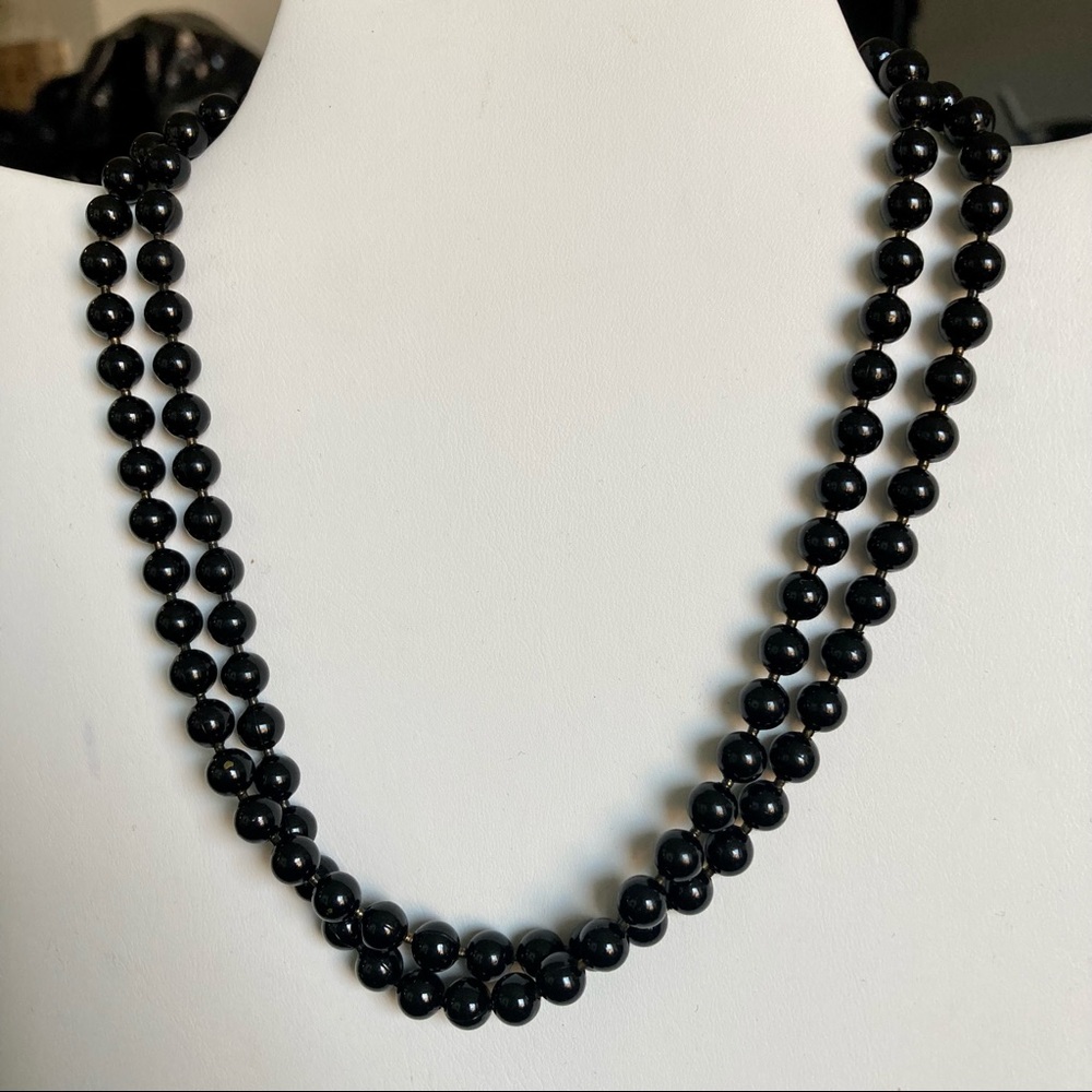 Obsidian Pearl Necklace - Gem